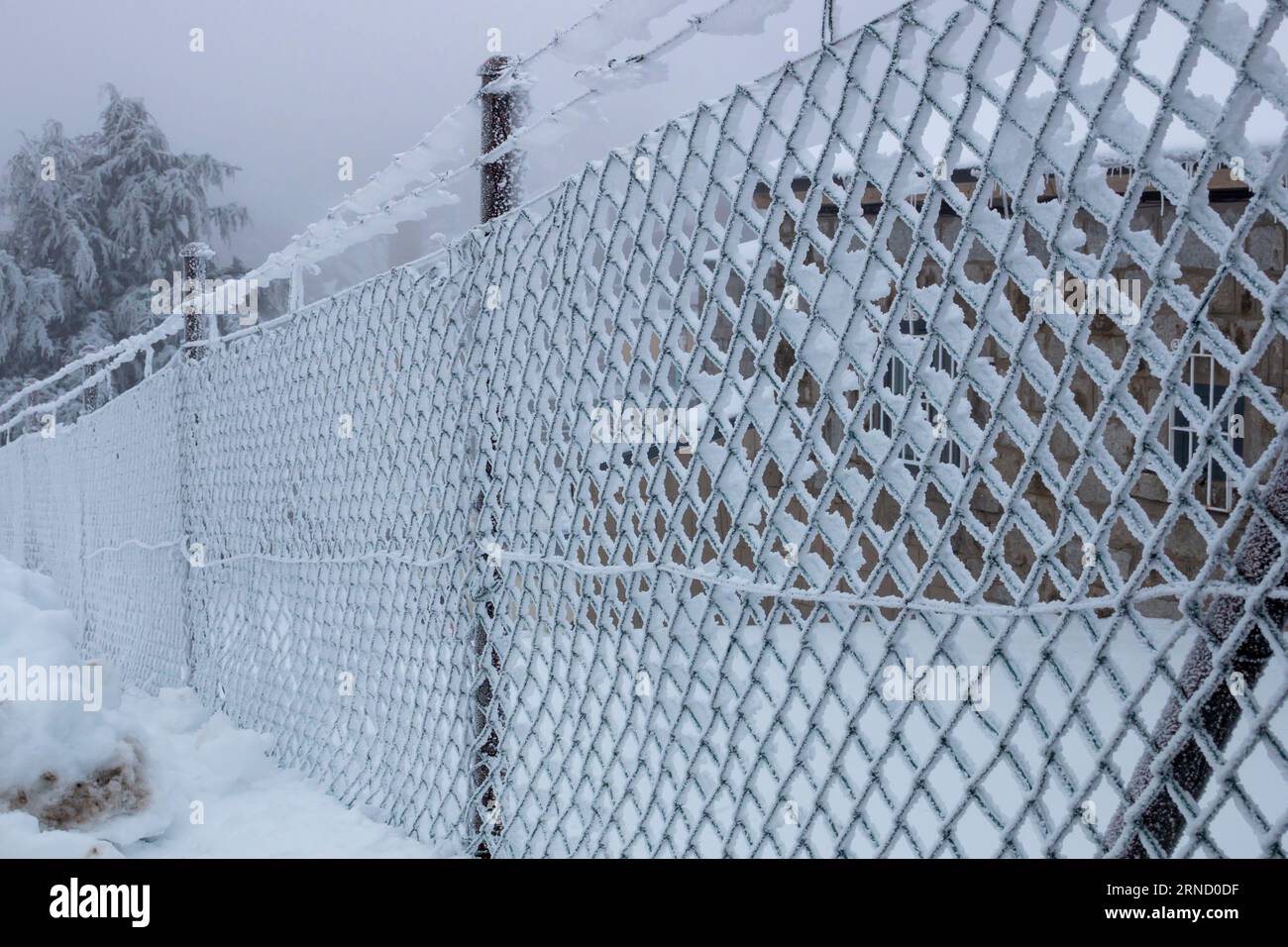 Effects of low temperatures, ice and snow on frozen structures Stock ...