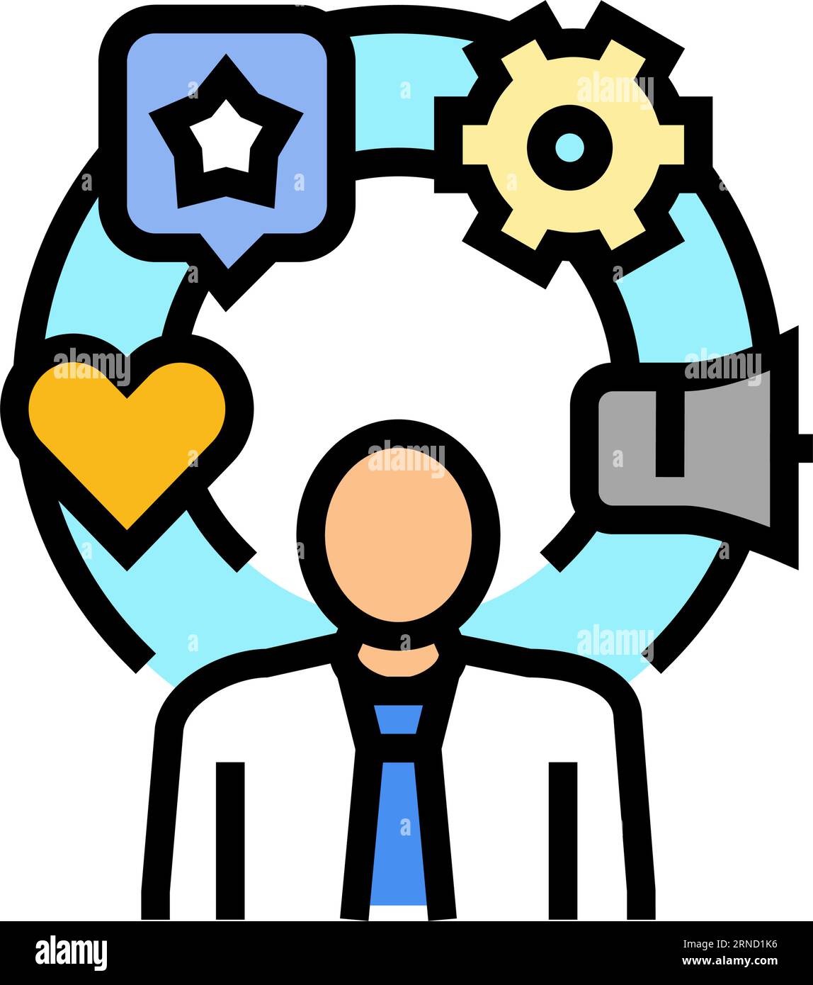 personality traits interview job color icon vector illustration Stock ...