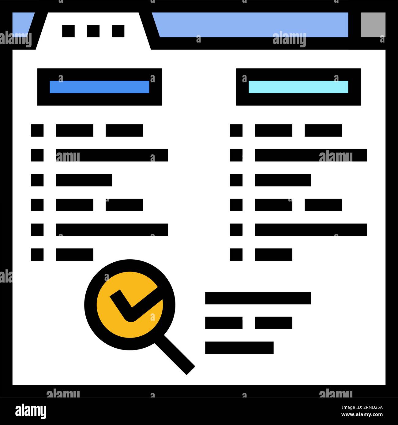 background check interview job color icon vector illustration Stock ...