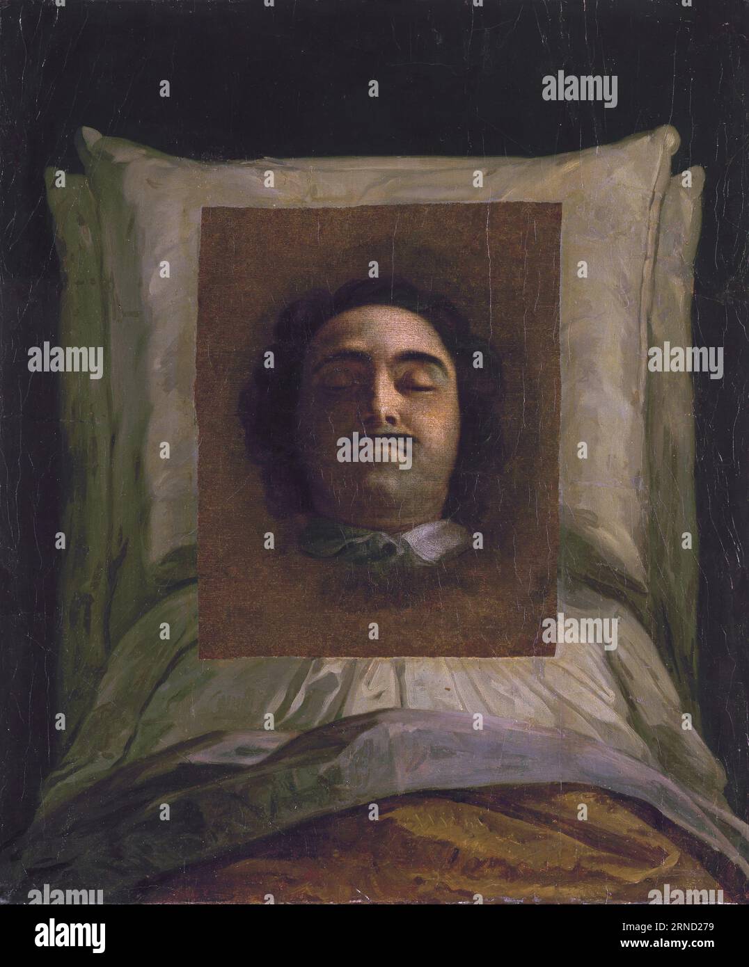 Portrait of Peter the Great on his Death-Bed 1725 by Louis Caravaque ...