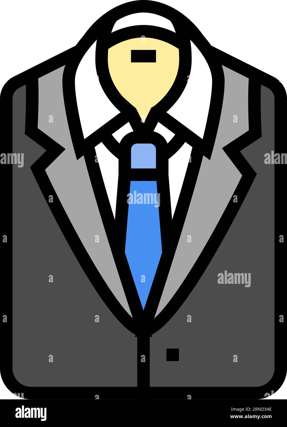 suit tie interview job color icon vector illustration Stock Vector ...