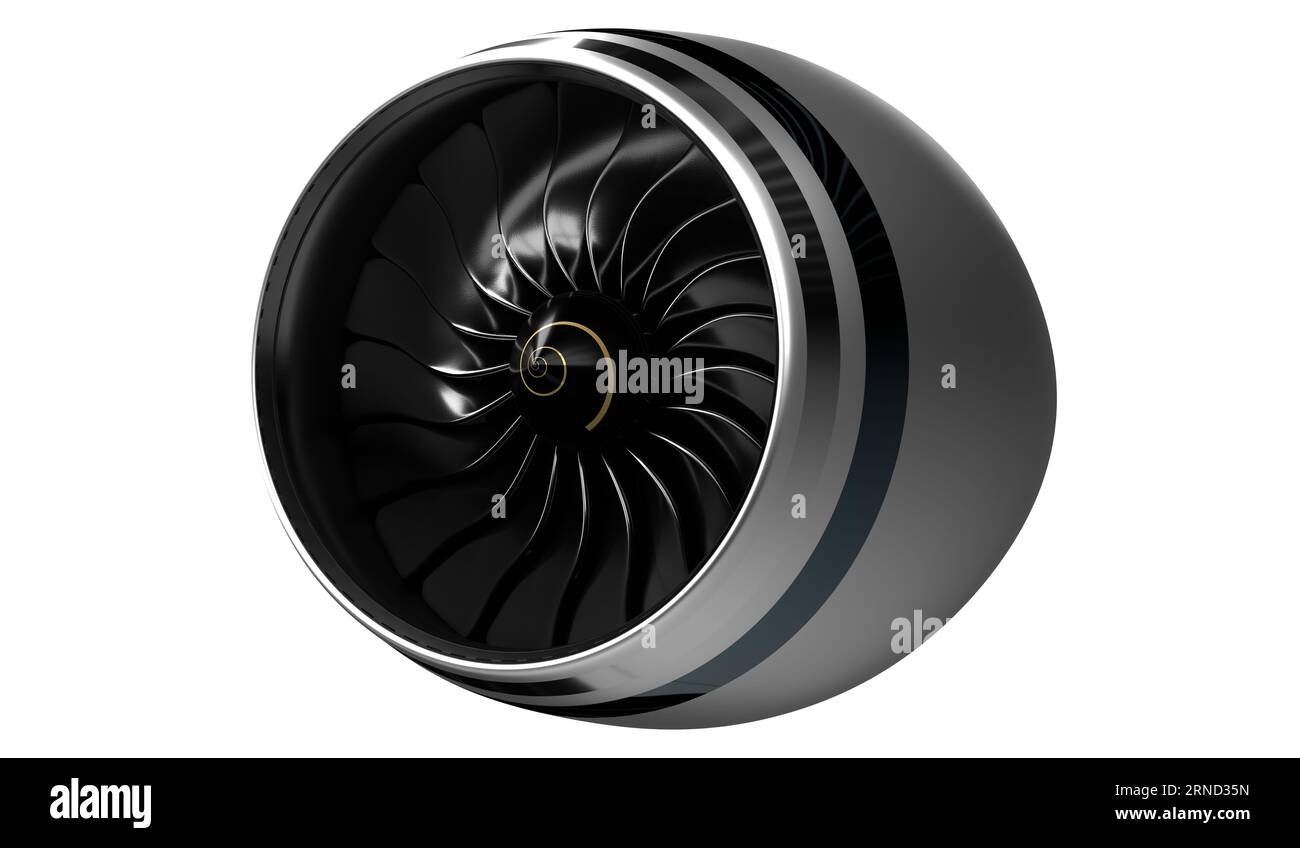 Jet engine isolated on white background - 3D illustration Stock Photo ...