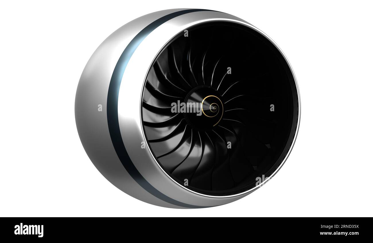 Jet engine isolated on white background - 3D illustration Stock Photo ...