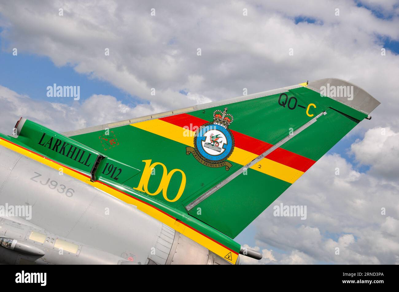 Royal Air Force Eurofighter Typhoon FGR4 jet fighter of 3 squadron with ...