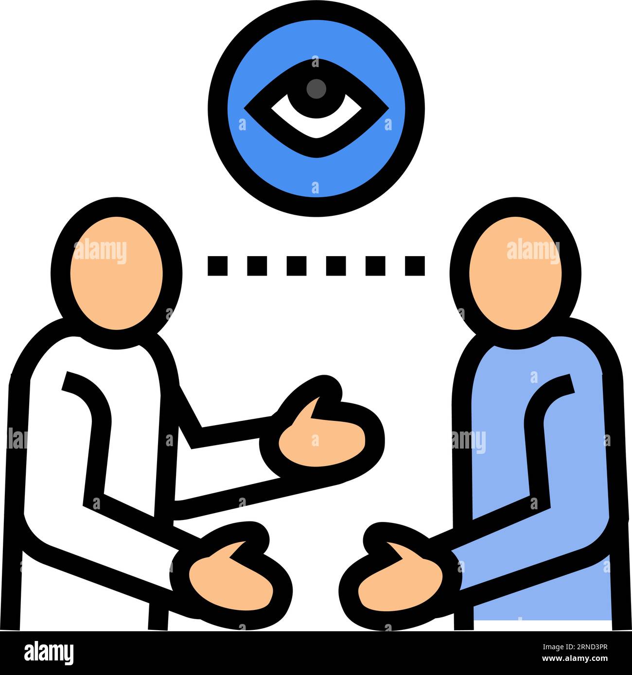eye contact interview job color icon vector illustration Stock Vector ... eye contact interview job color icon vector illustration Stock Vector ...