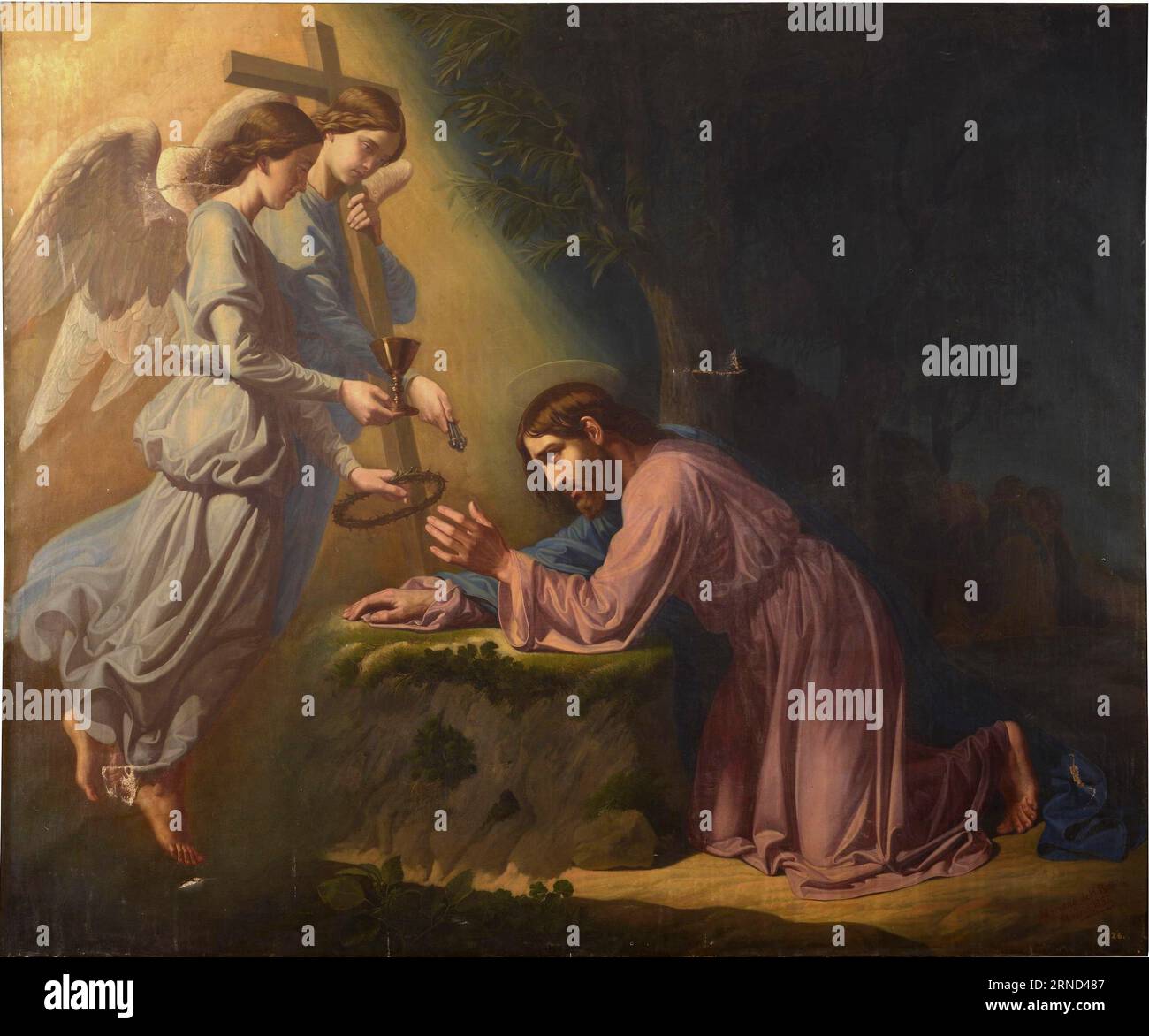 La Oración en el Huerto 1857 by Mariano de la Roca y Delgado Stock ...