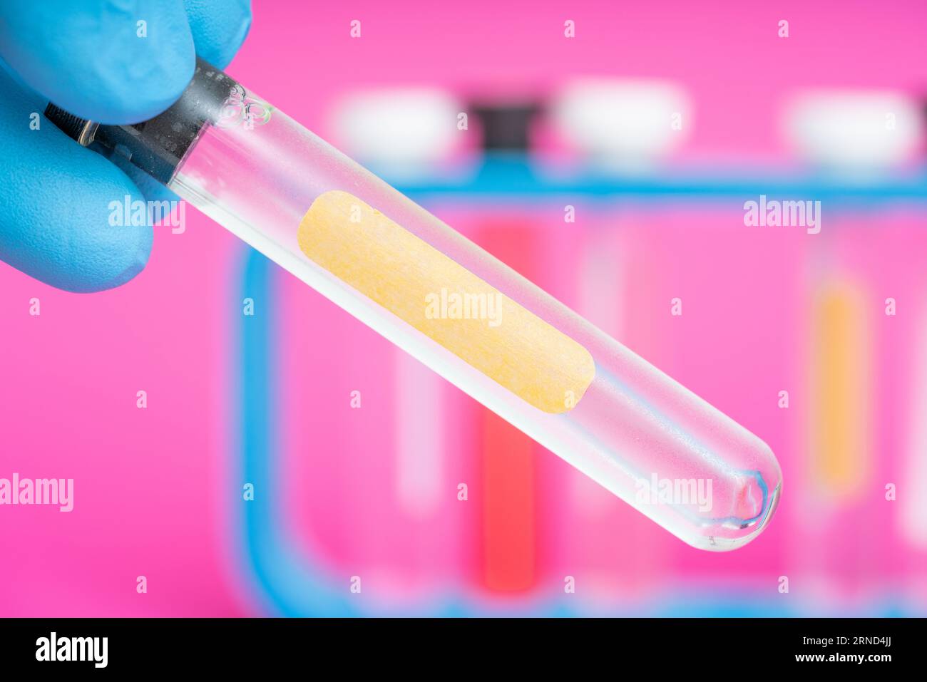 Test tube for chemical analysis in scientific laboratory Stock Photo ...