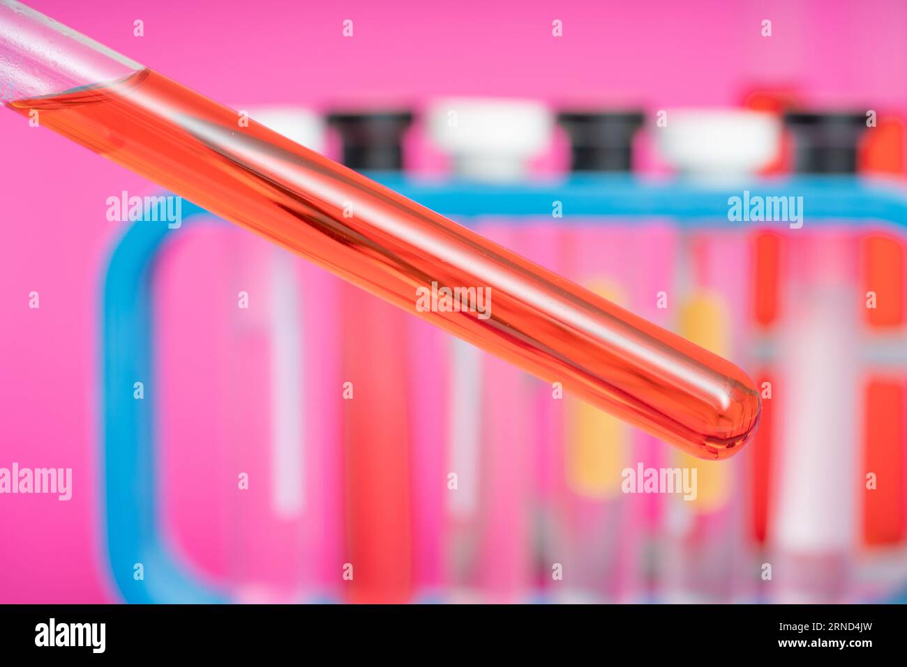 Test tube for chemical analysis in scientific laboratory Stock Photo ...