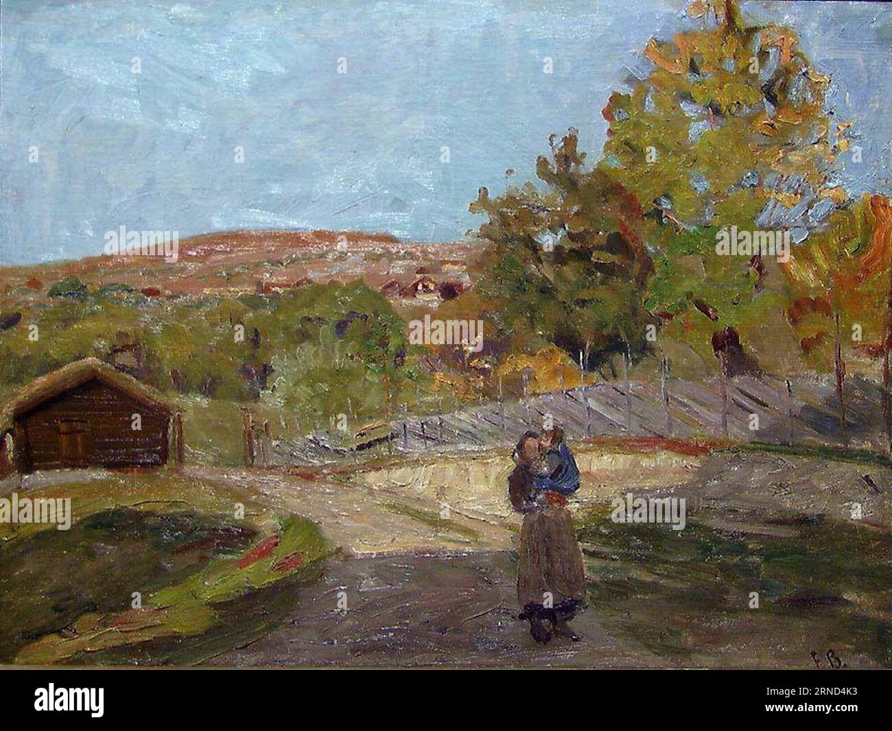 Summer Evening between 1880 and 1907 by Fredrik Borgen Stock Photo - Alamy