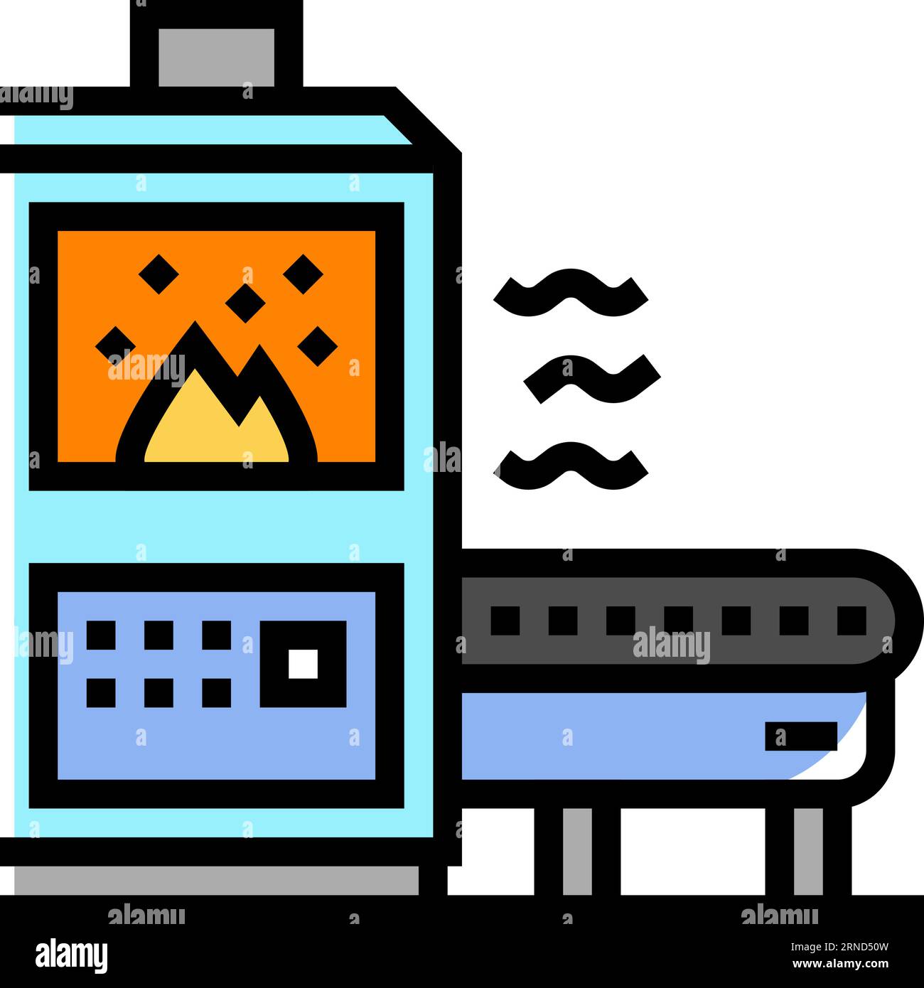 heat treatment manufacturing engineer color icon vector illustration ...