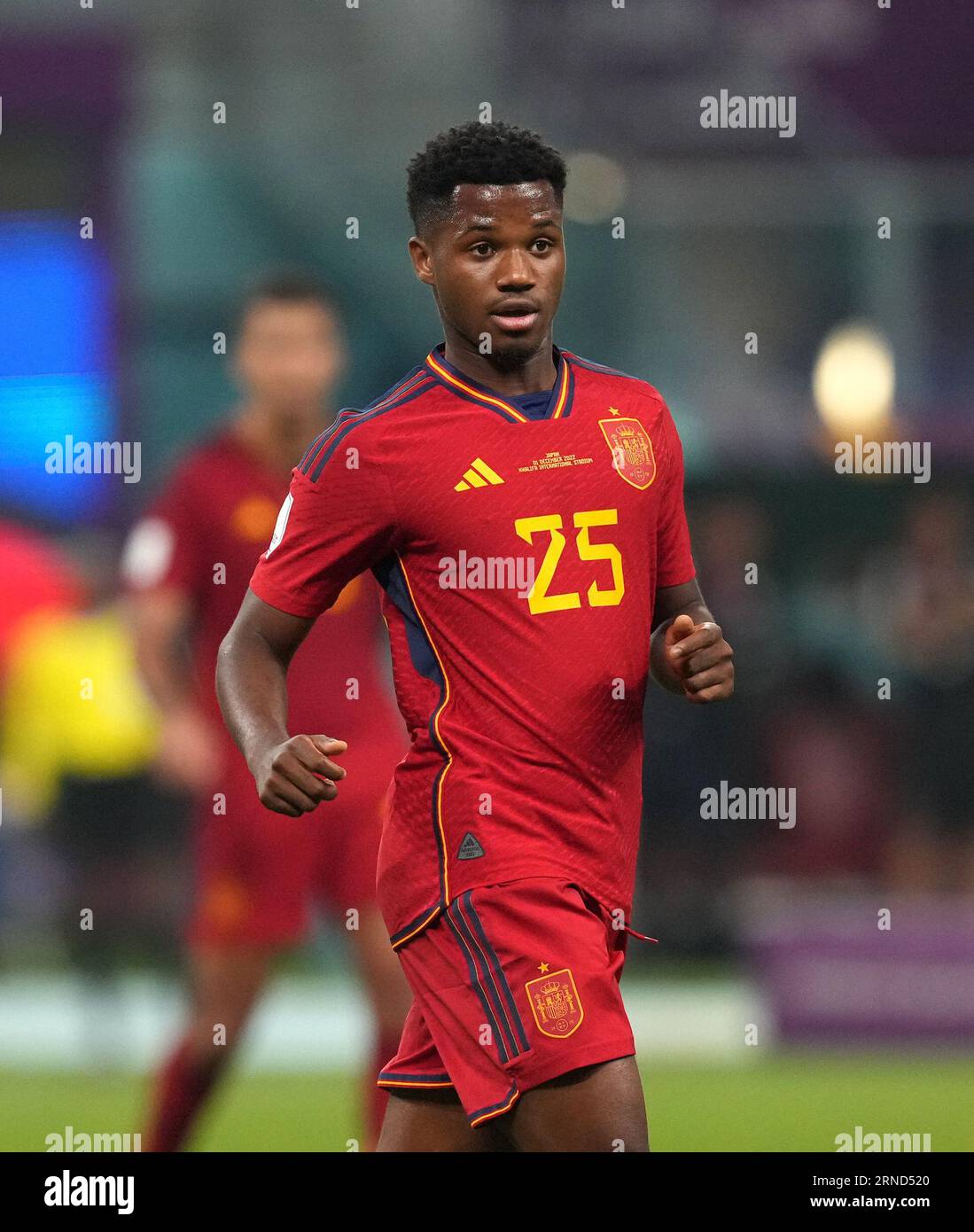 File photo dated 1-12-2022 of Spain's Ansu Fati. Brighton sign highly ...