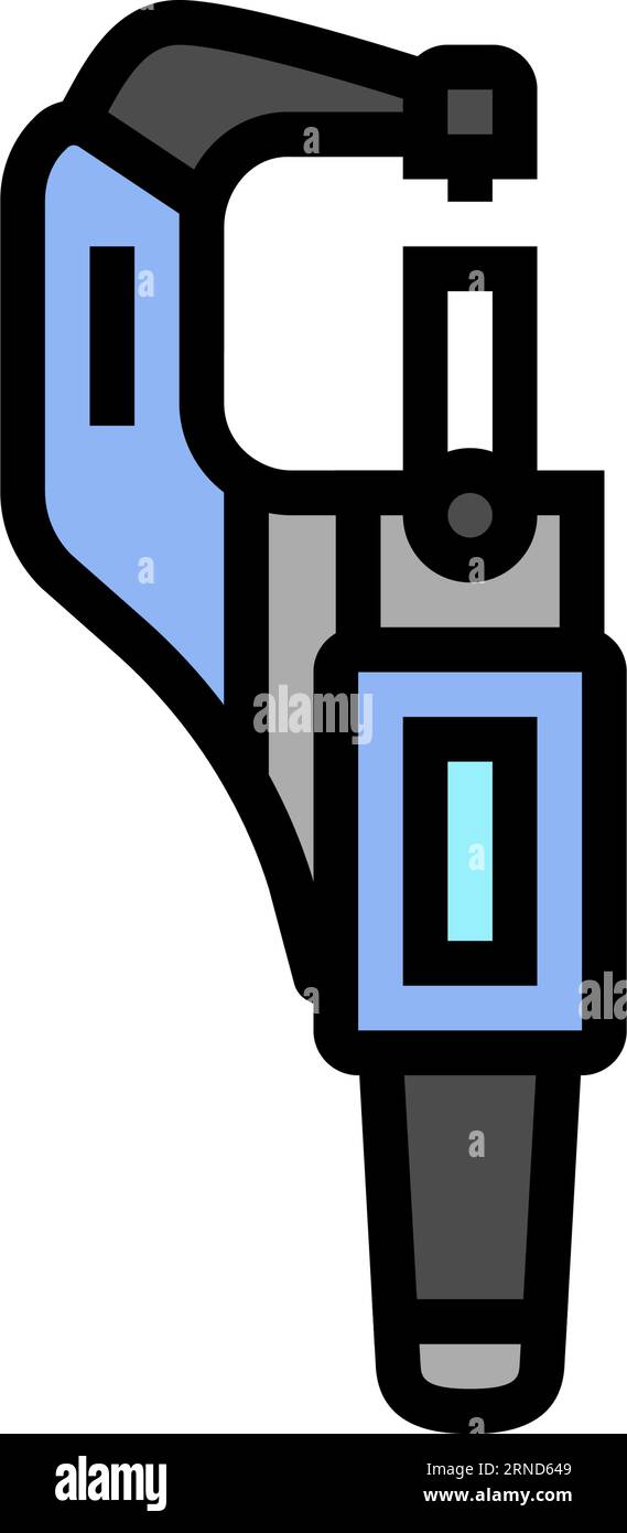 precision measuring manufacturing engineer color icon vector ...