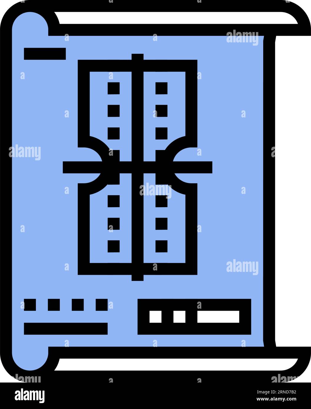 blueprint drafting mechanical engineer color icon vector illustration ...