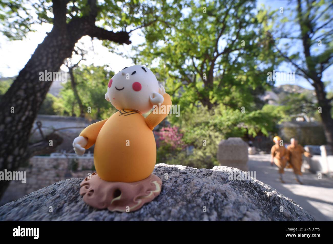 Photo taken on April 22, 2016 shows a figure of Monk Xian er, a cartoon ...