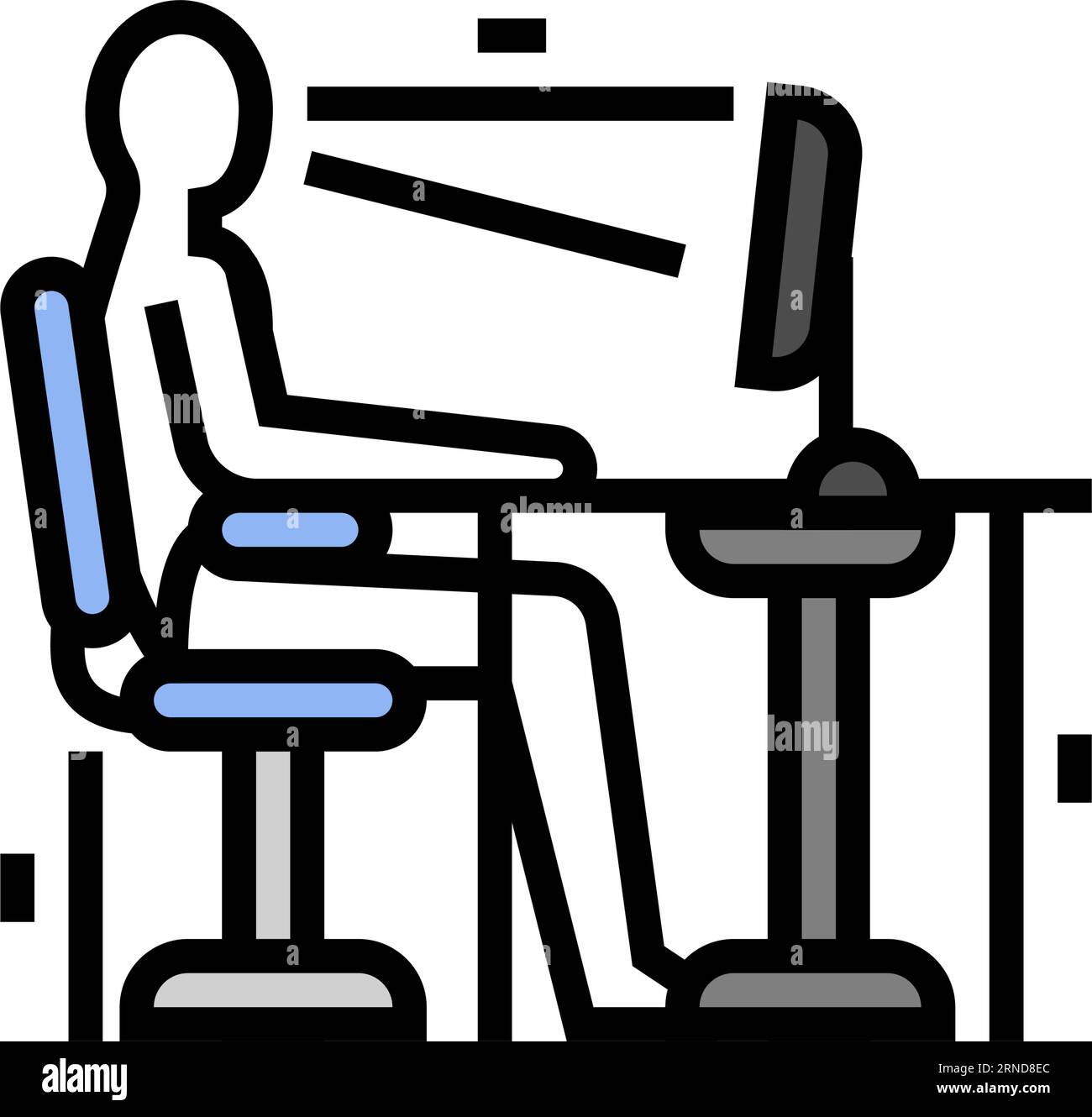 ergonomics principles mechanical engineer color icon vector ...