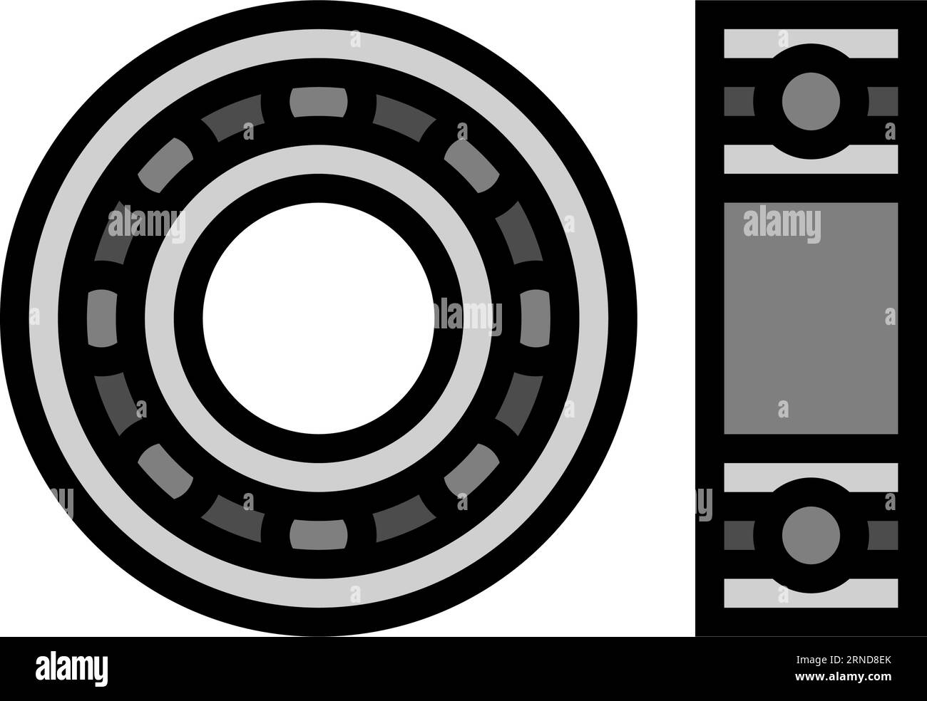 bearing design mechanical engineer color icon vector illustration Stock ...