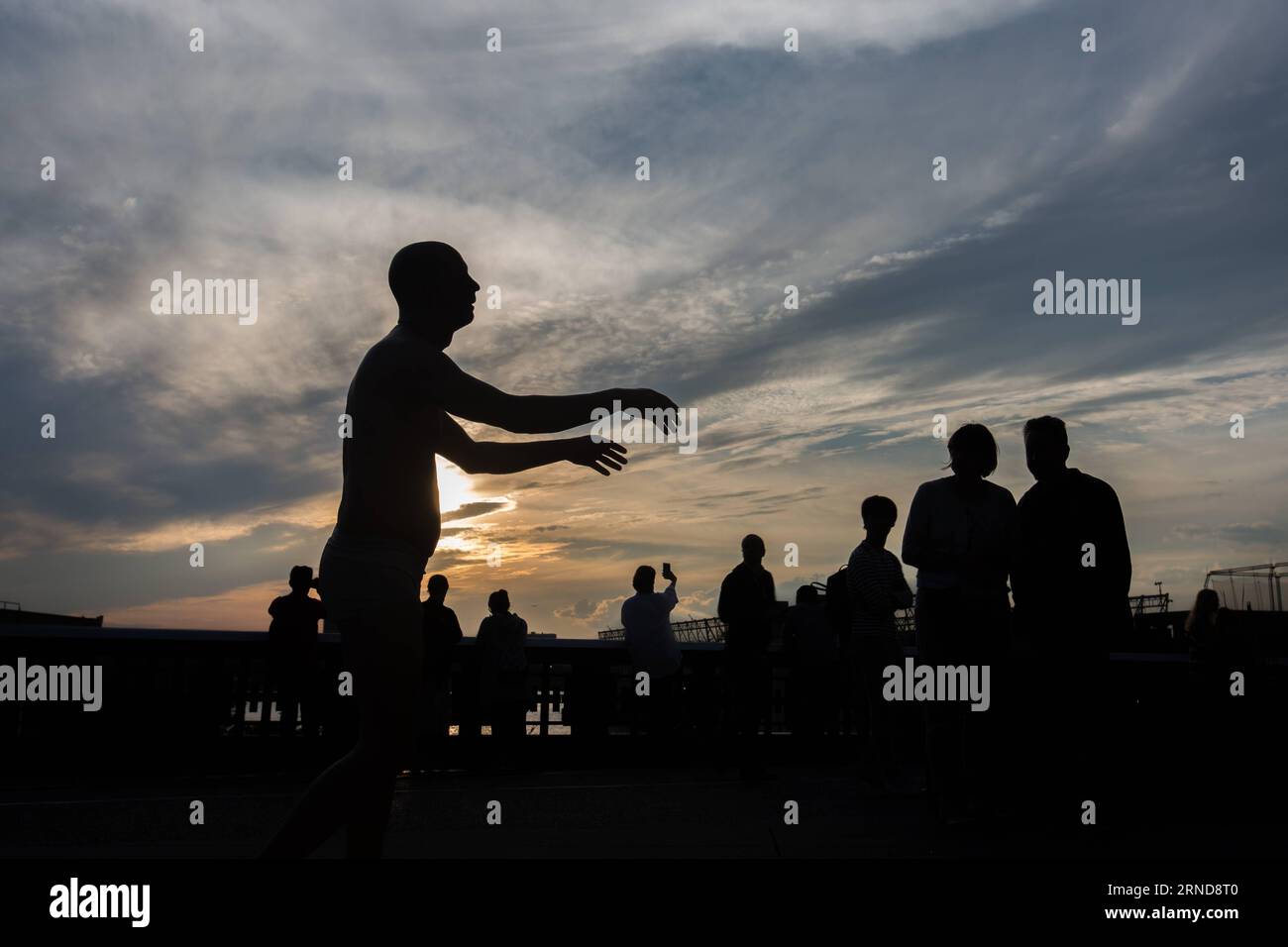 NEW YORK, May 09, 2016 -- The Sleepwalker is pictured at the High Line ...