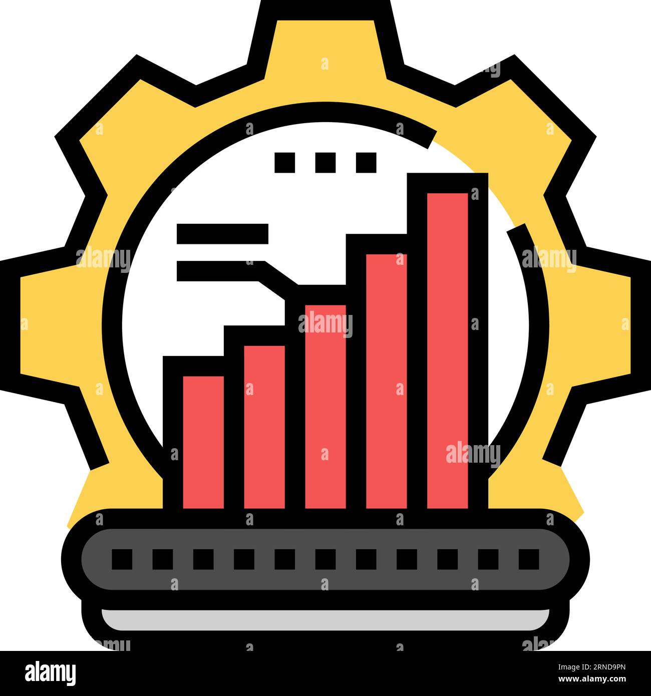 lean manufacturing mechanical engineer color icon vector illustration ...