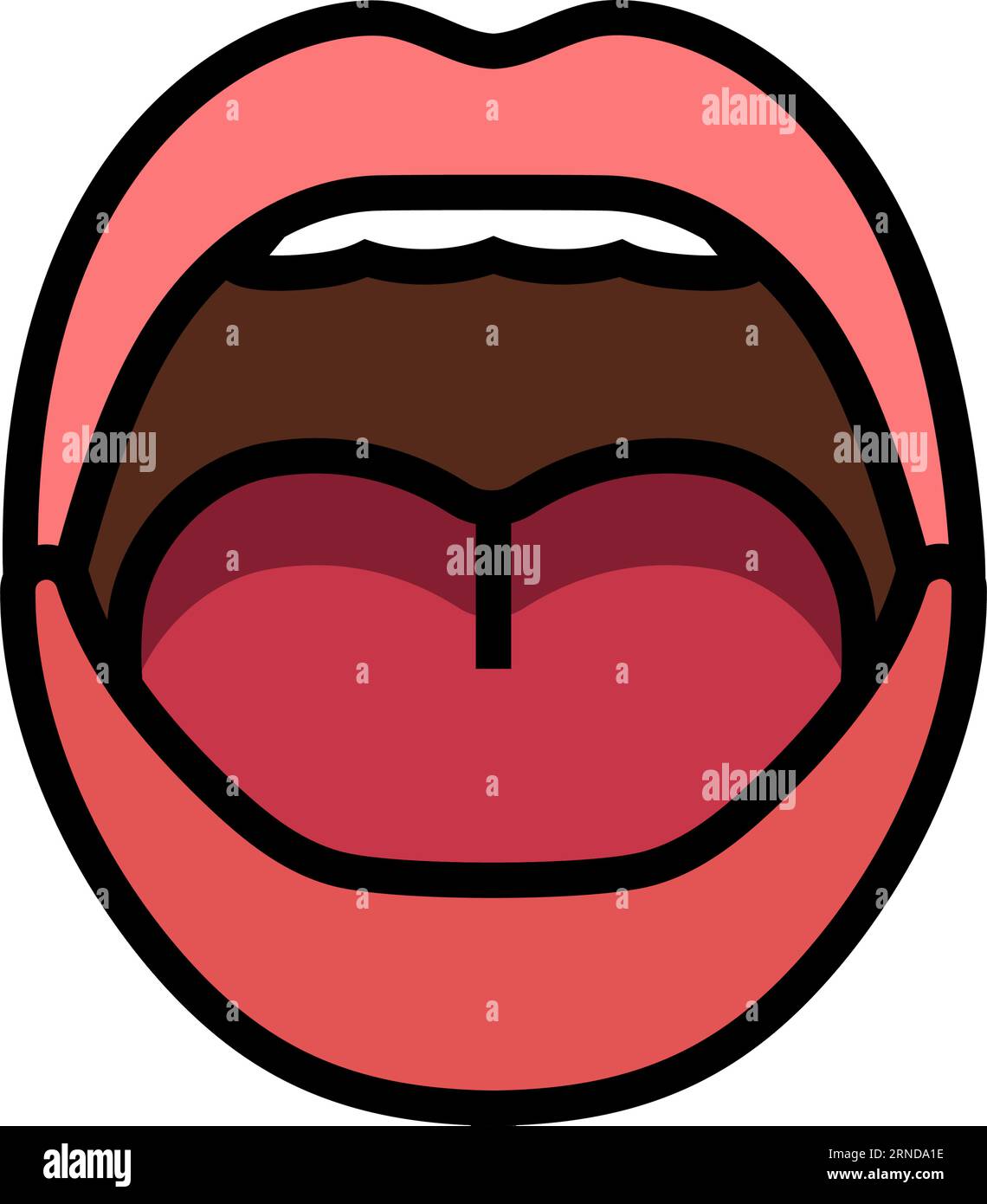 o letter mouth animate color icon vector illustration Stock Vector ...