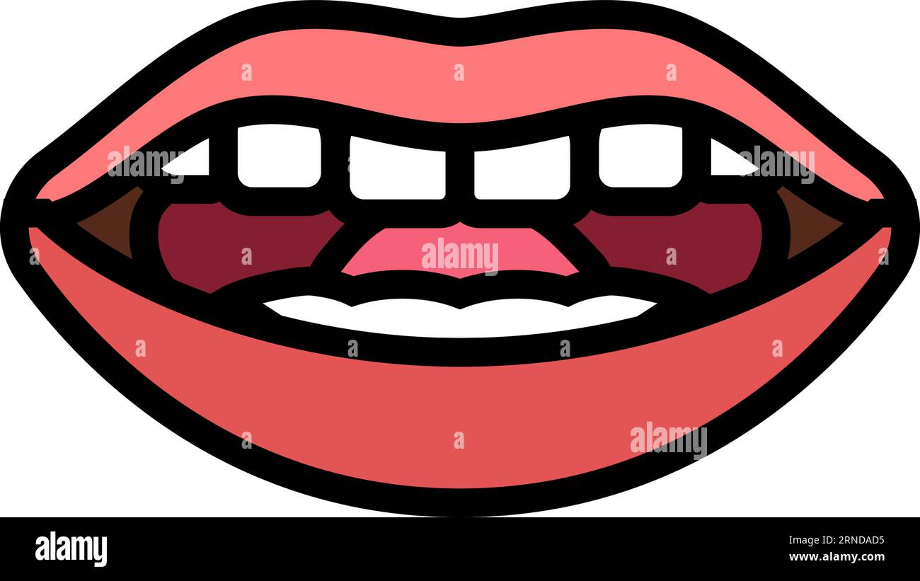 l letter mouth animate color icon vector illustration Stock Vector ...