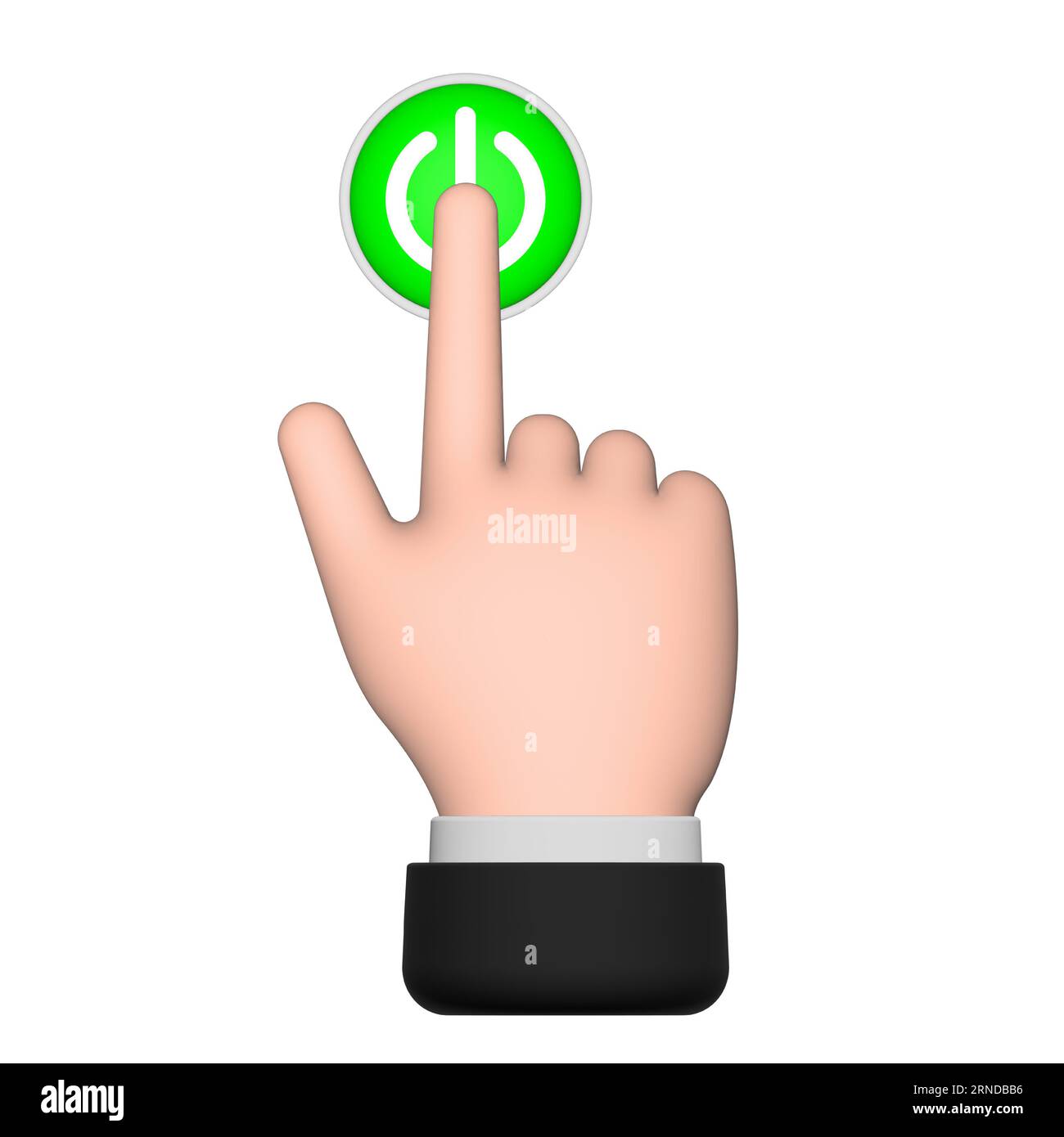 Hand stop button Cut Out Stock Images & Pictures - Alamy