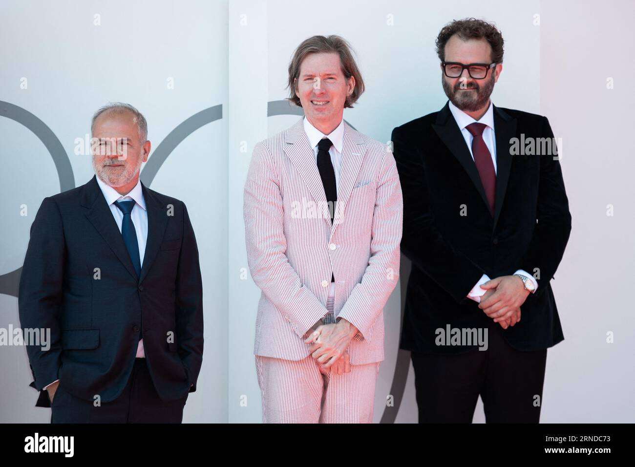 Venice, Italy. 01st Sep, 2023. Jeremy Dawson, Wes Anderson and Barney ...