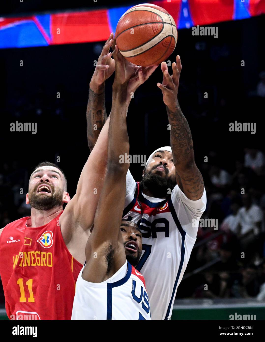 Manila, Philippines. 1st Sep, 2023. Nemanja Radovic (L) of Montenegro ...