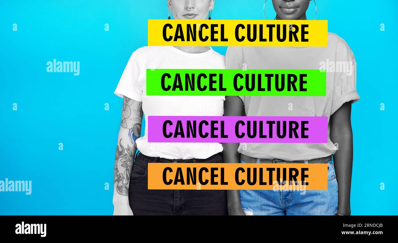 Information, word and women on a studio background for gen z message ...