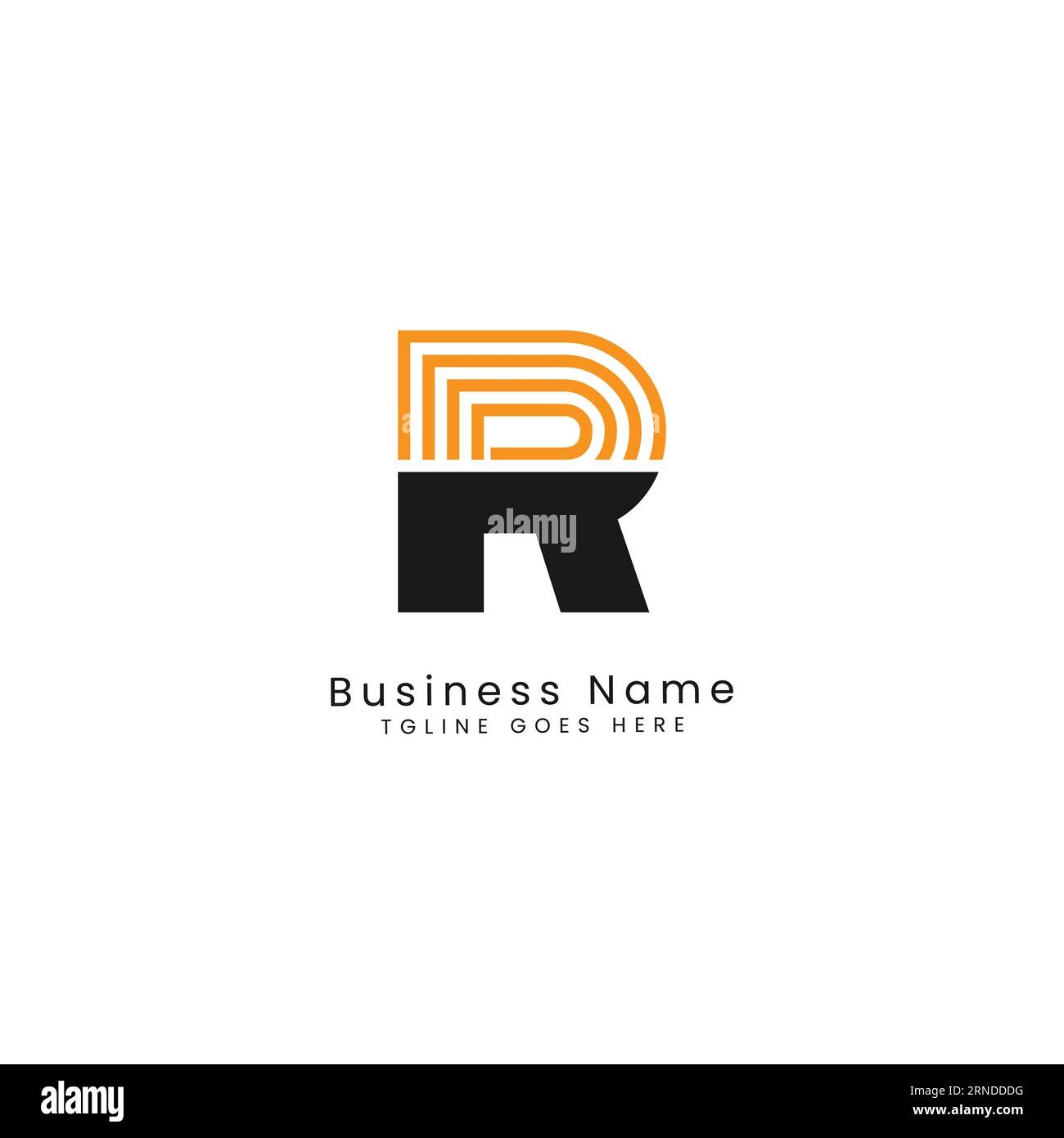 R Letter Stock Illustration with Geometric Lines Vector Logo. Alphabet ...