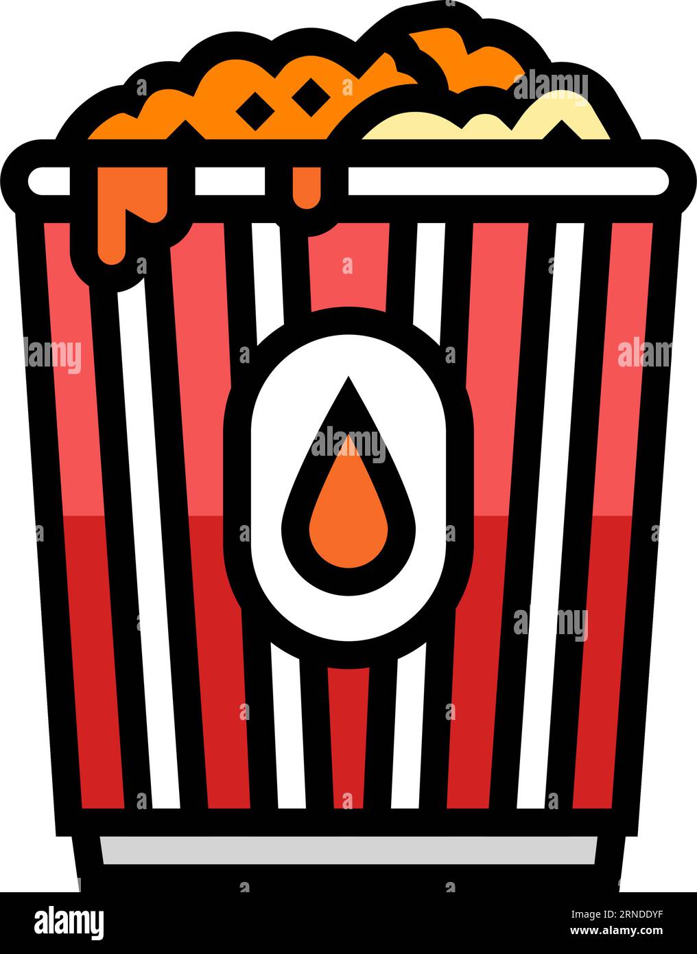 caramel popcorn food color icon vector illustration Stock Vector Image ...