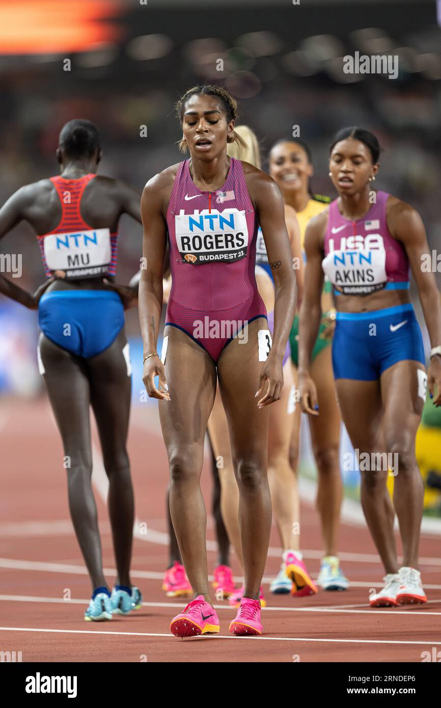 Raevyn Rogers participating in the 800 meters at the World Athletics ...