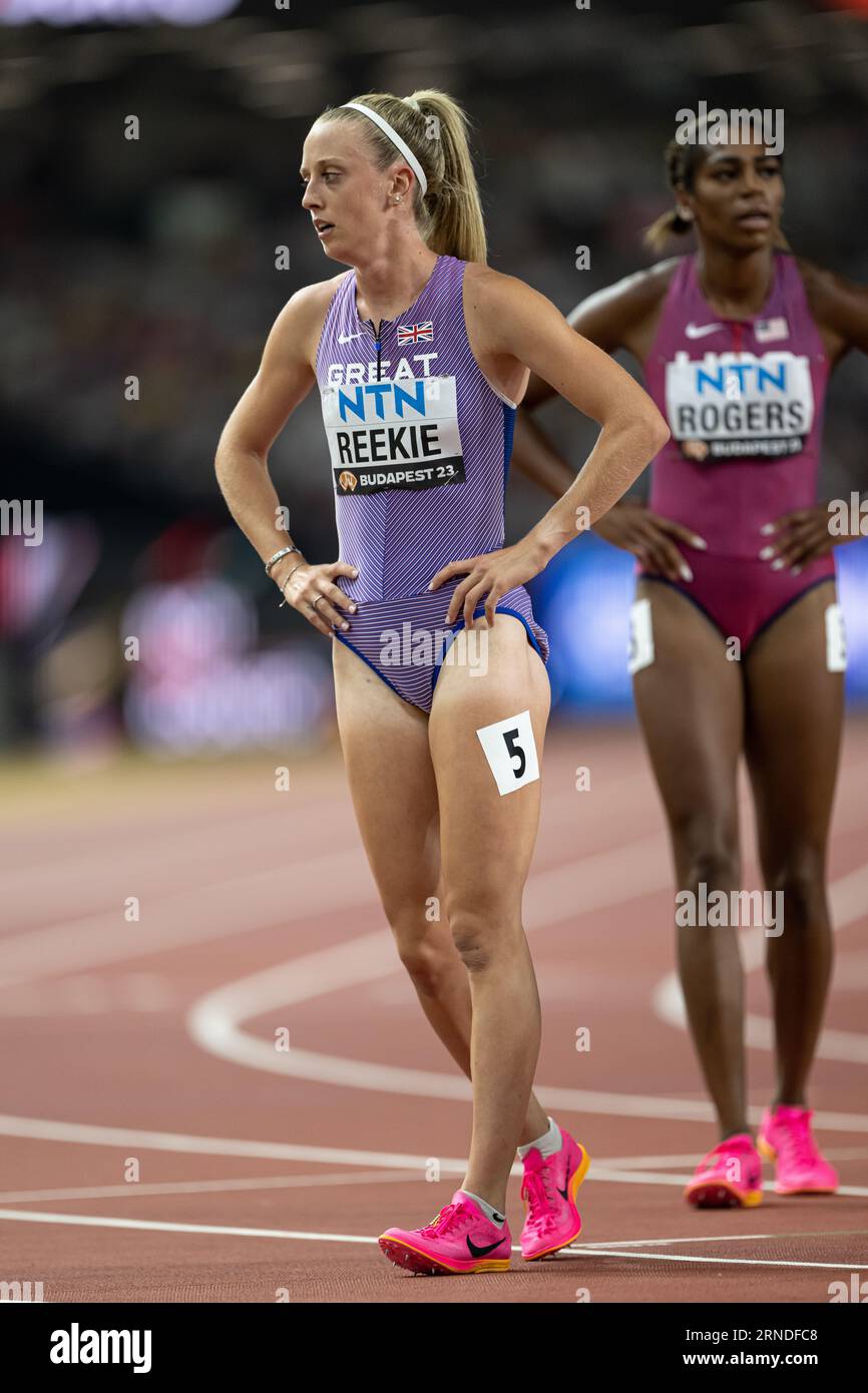 Jemma Reekie participating in the 800 meters at the World Athletics ...