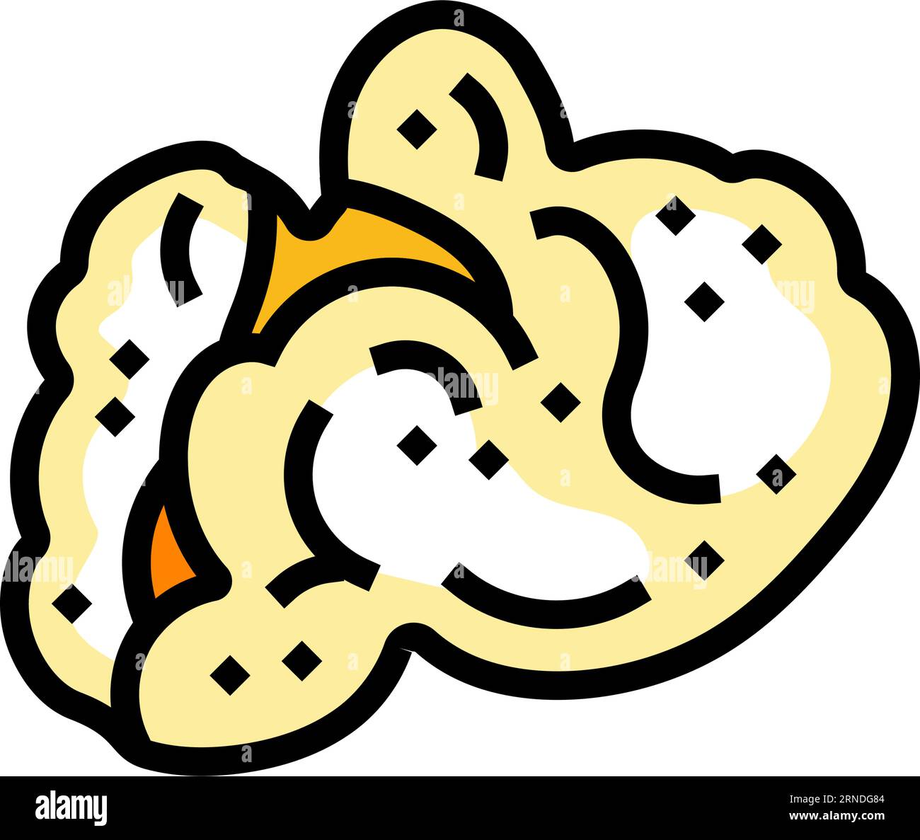 popcorn white tasty color icon vector illustration Stock Vector Image ...