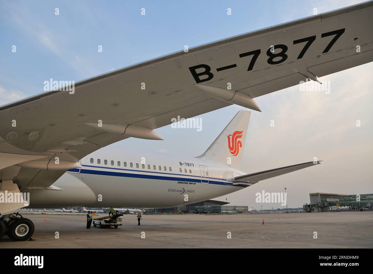 BEIJING, May 20, 2016 -- Photo taken on May 20, 2016 shows a Boeing 787 ...