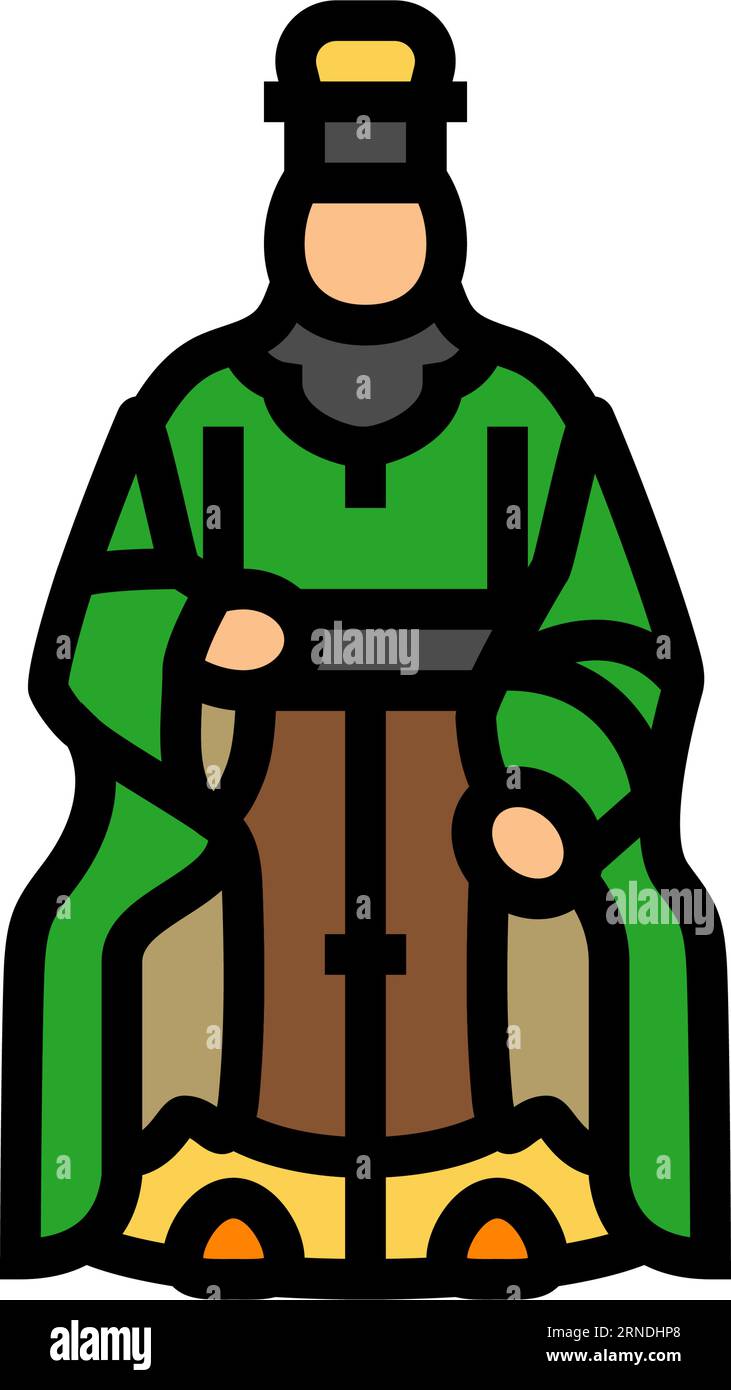 daoist deity taoism color icon vector illustration Stock Vector Image ...