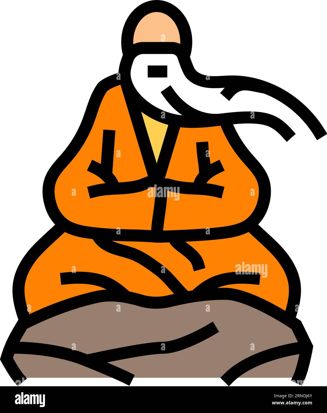 daoist sage taoism color icon vector illustration Stock Vector Image ...