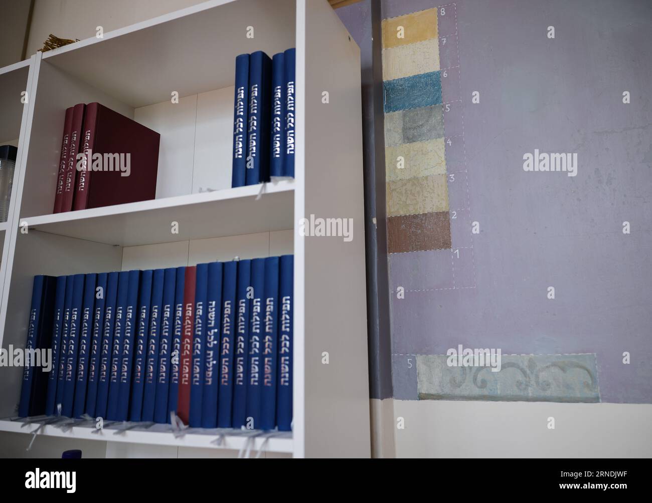 Hamburg, Germany. 01st Sep, 2023. Jewish prayer books stand on a shelf ...