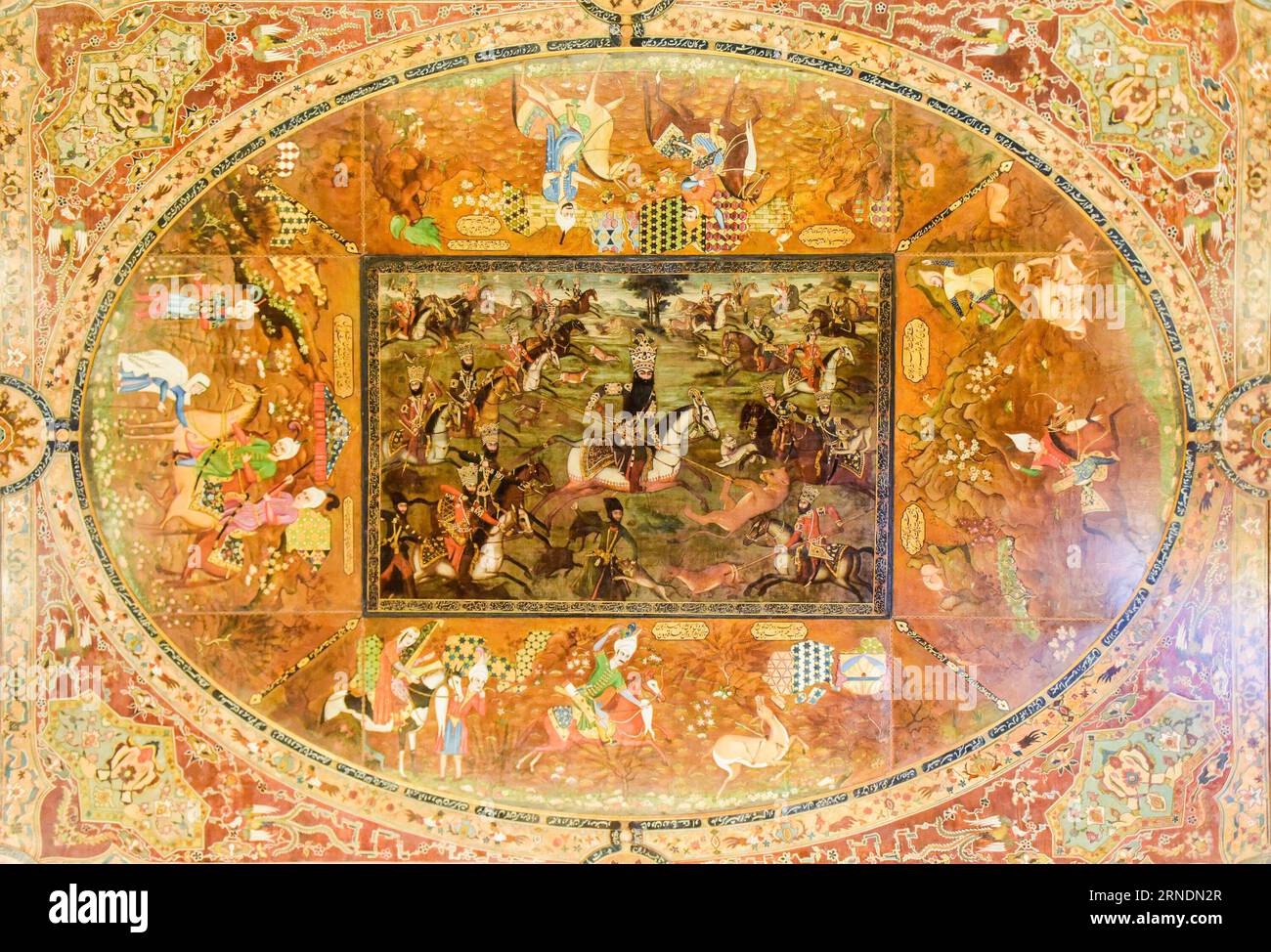 Photo taken on May 22, 2016 shows part of ceiling frescoes in Ashoka ...
