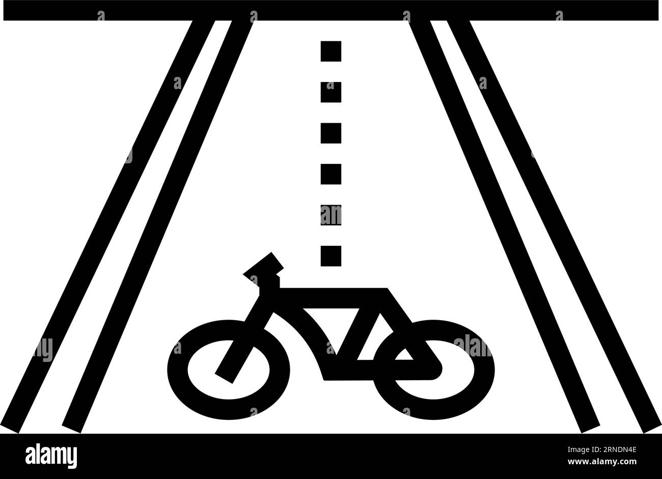 bike lane environmental line icon vector illustration Stock Vector ...