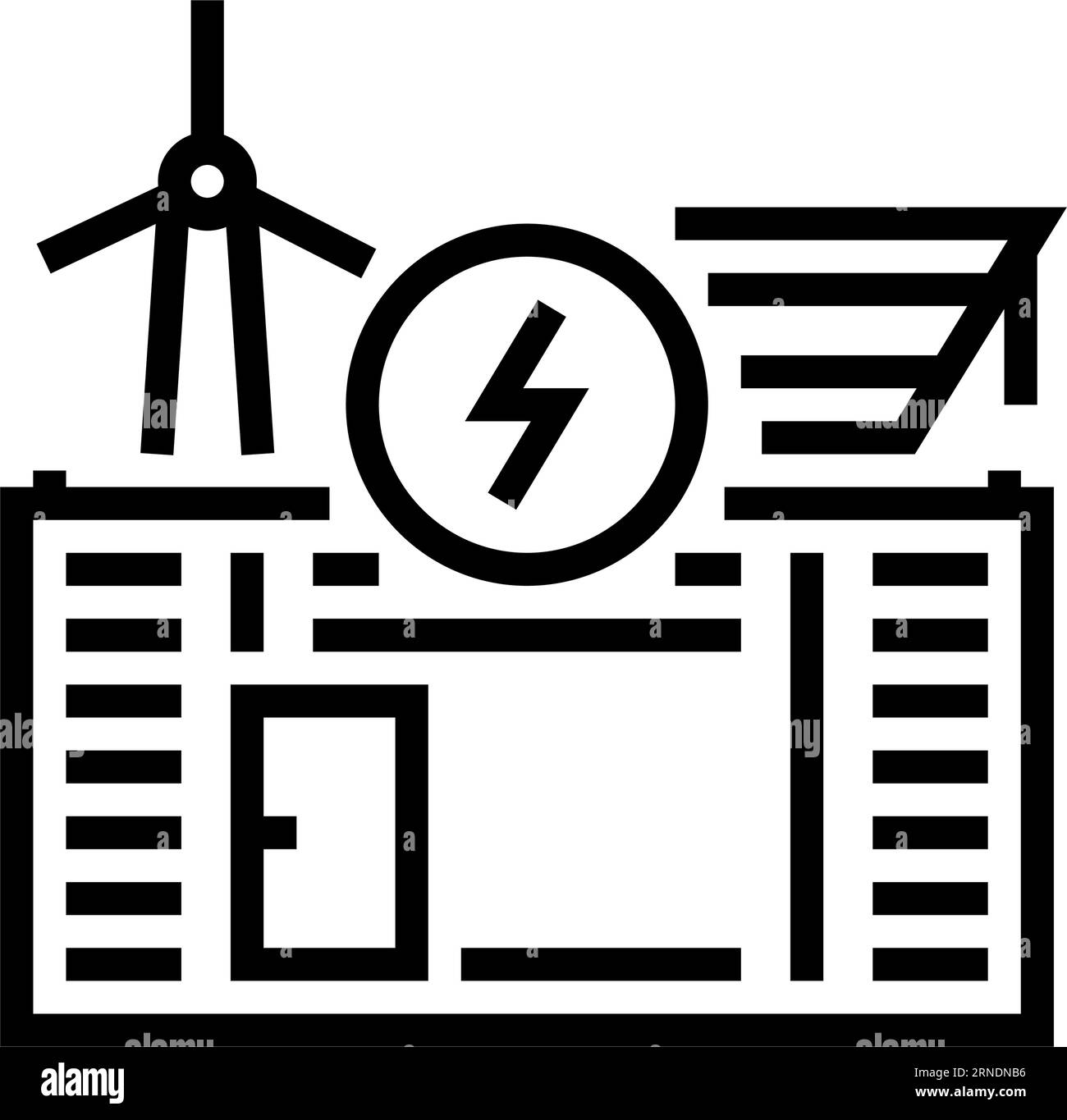 energy storage environmental line icon vector illustration Stock Vector ...