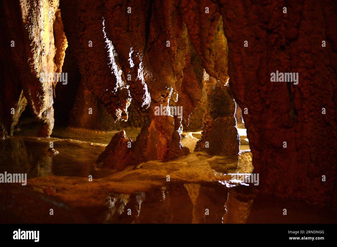 XUAN EN, May 25, 2016 -- Photo taken on May 25, 2016 shows stalagmite ...