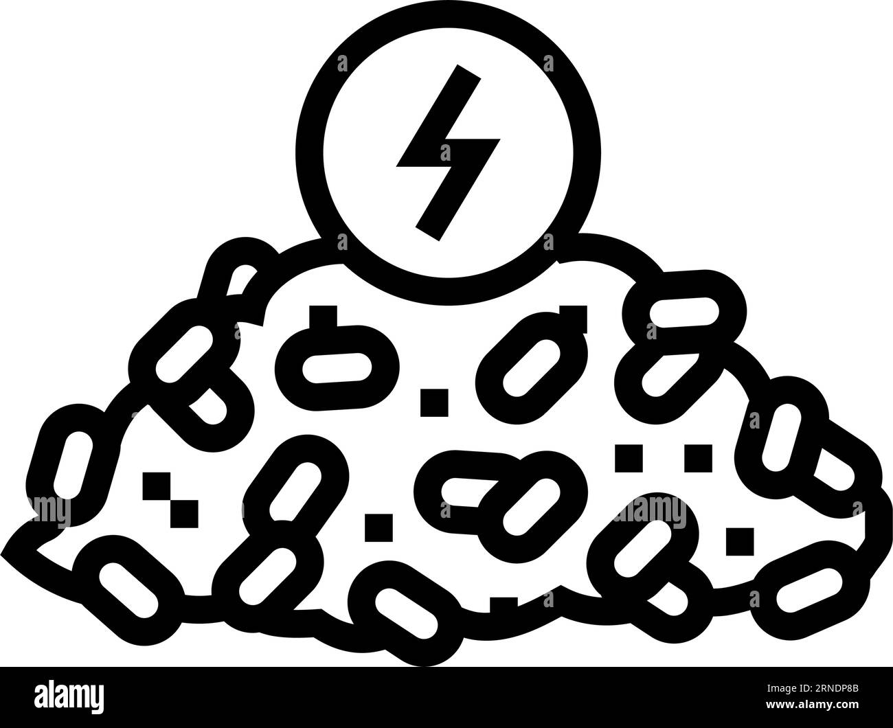 biomass energy environmental line icon vector illustration Stock Vector ...