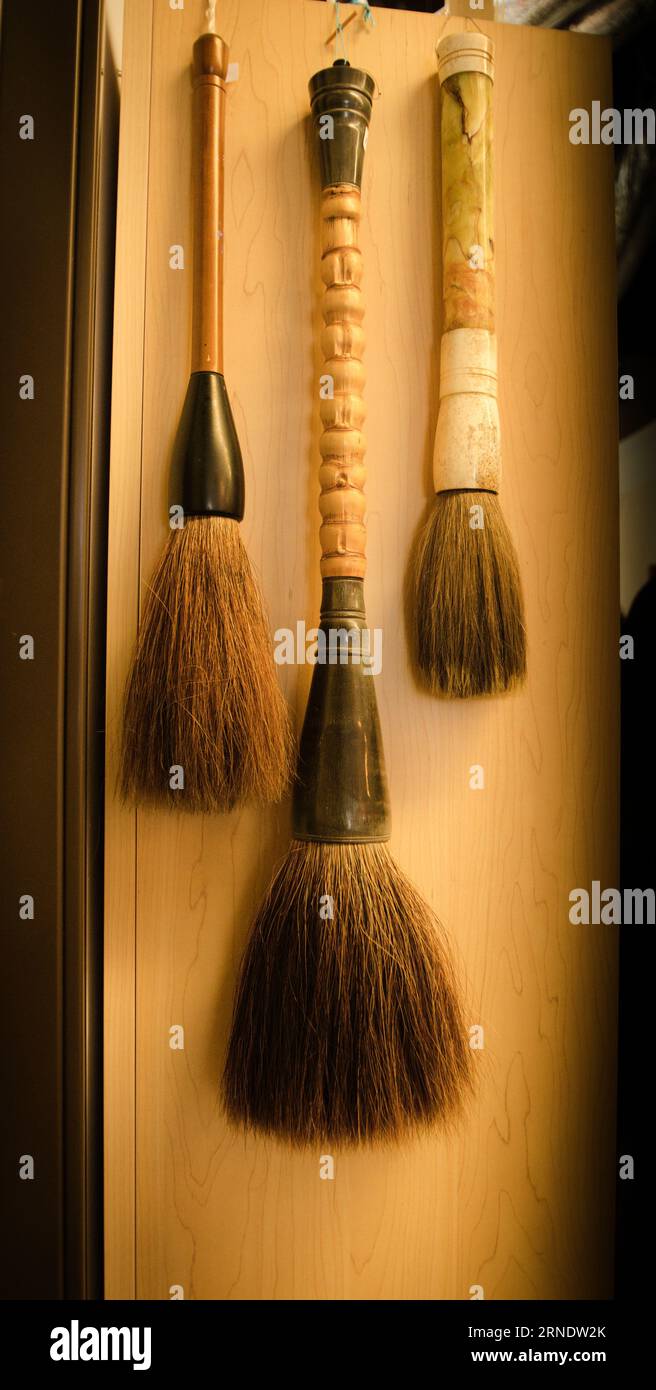 Large traditional Chinese and Japanese brushes for painting and ...