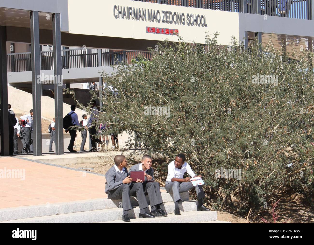 (160531) -- WINDHOEK, May 31, 2016 -- Students sit in the Chairman Mao ...