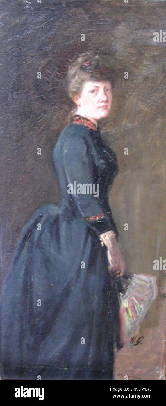 Portret van mevrouw Gunneweg (staand) by Herman Gunneweg Stock Photo - Alamy