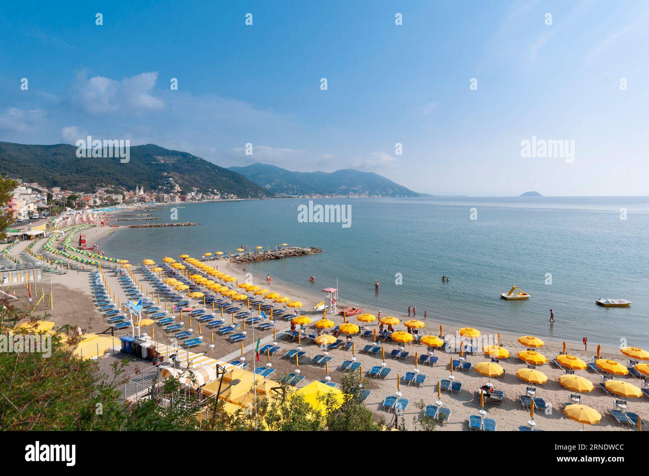 Italy, Liguria, Laigueglia, Beach Stock Photo - Alamy