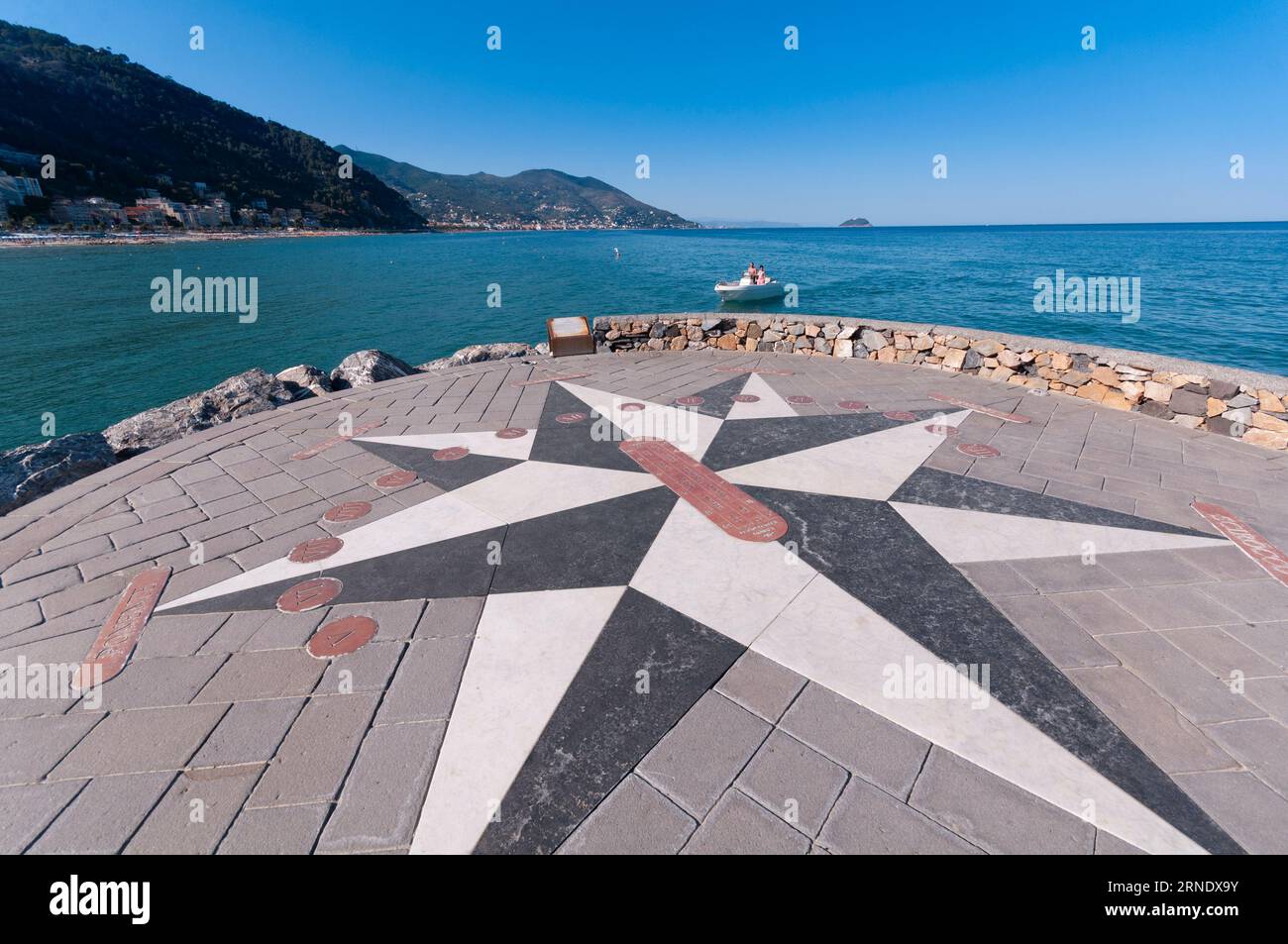 Italy, Liguria, Laigueglia, Floor Sundial Stock Photo - Alamy