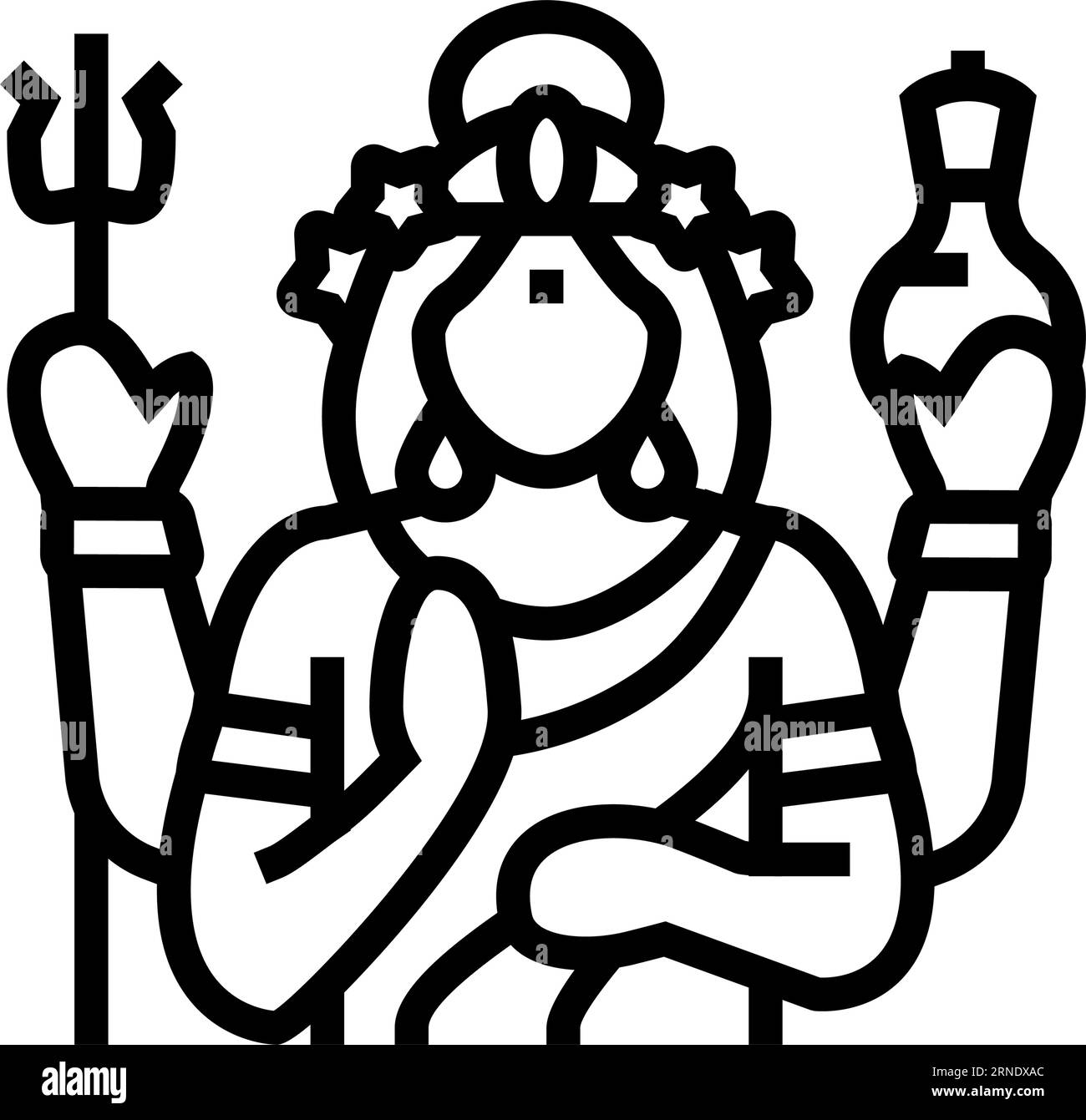 mohini god indian line icon vector illustration Stock Vector Image ...