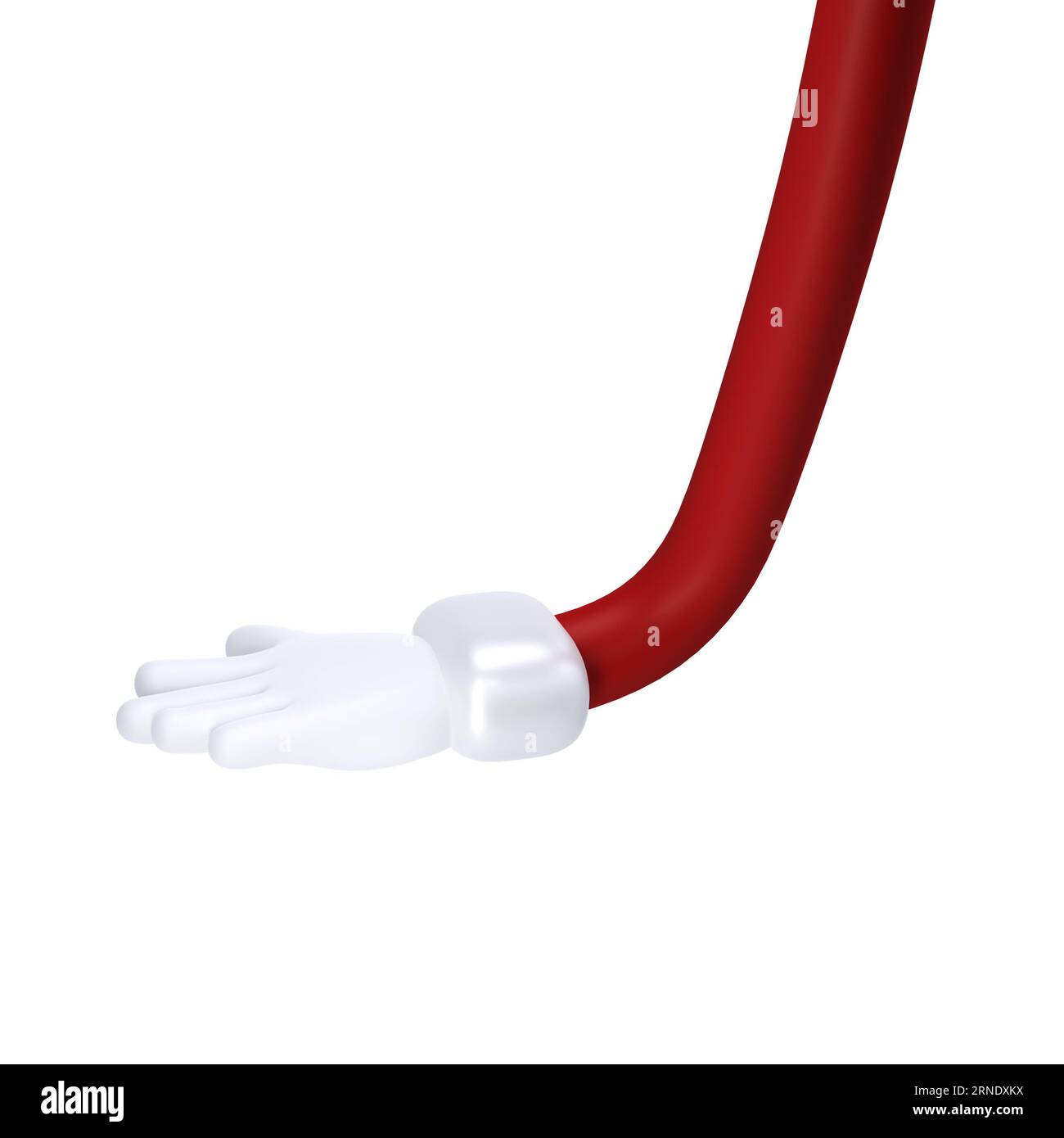 Cute cartoon hand 3D open palm hand of Santa Claus Christmas icon ...