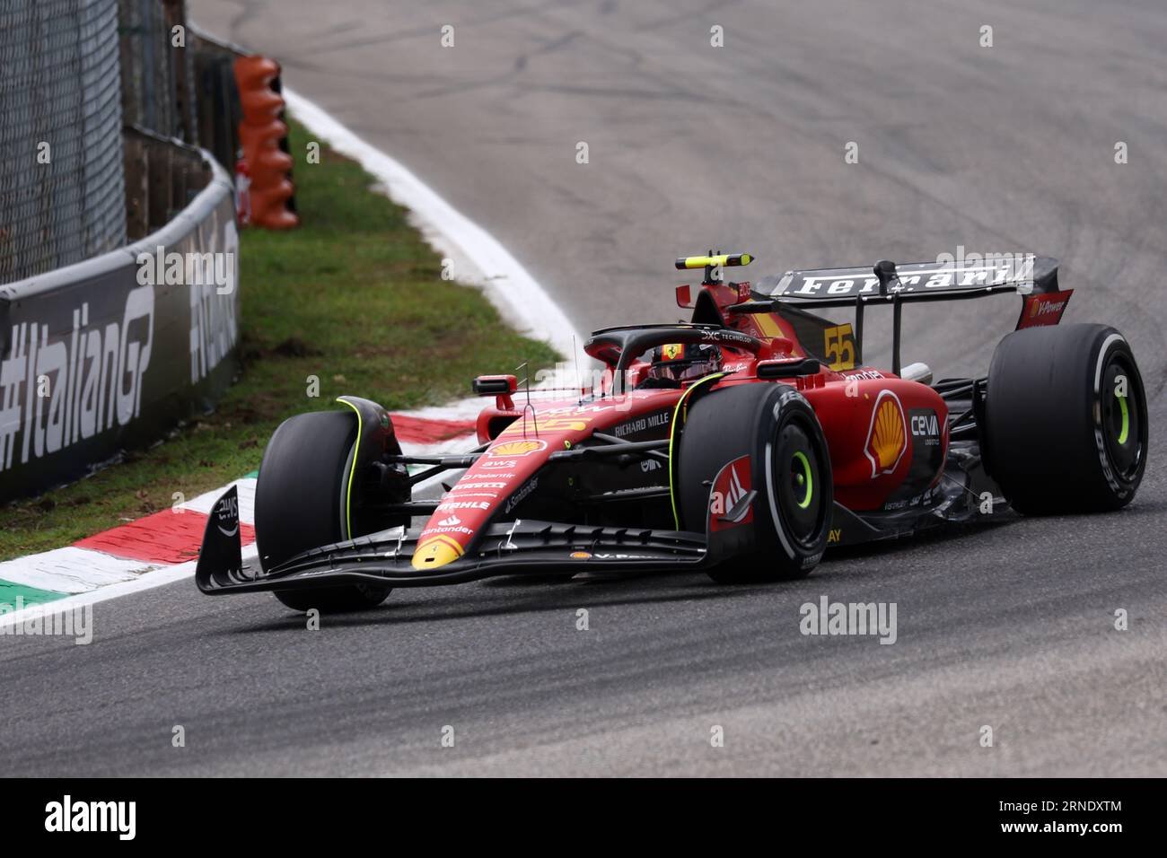Monza, Italy. 01st Sep, 2023. Carlos Sainz of Scuderia Ferrari on track during free practice ...